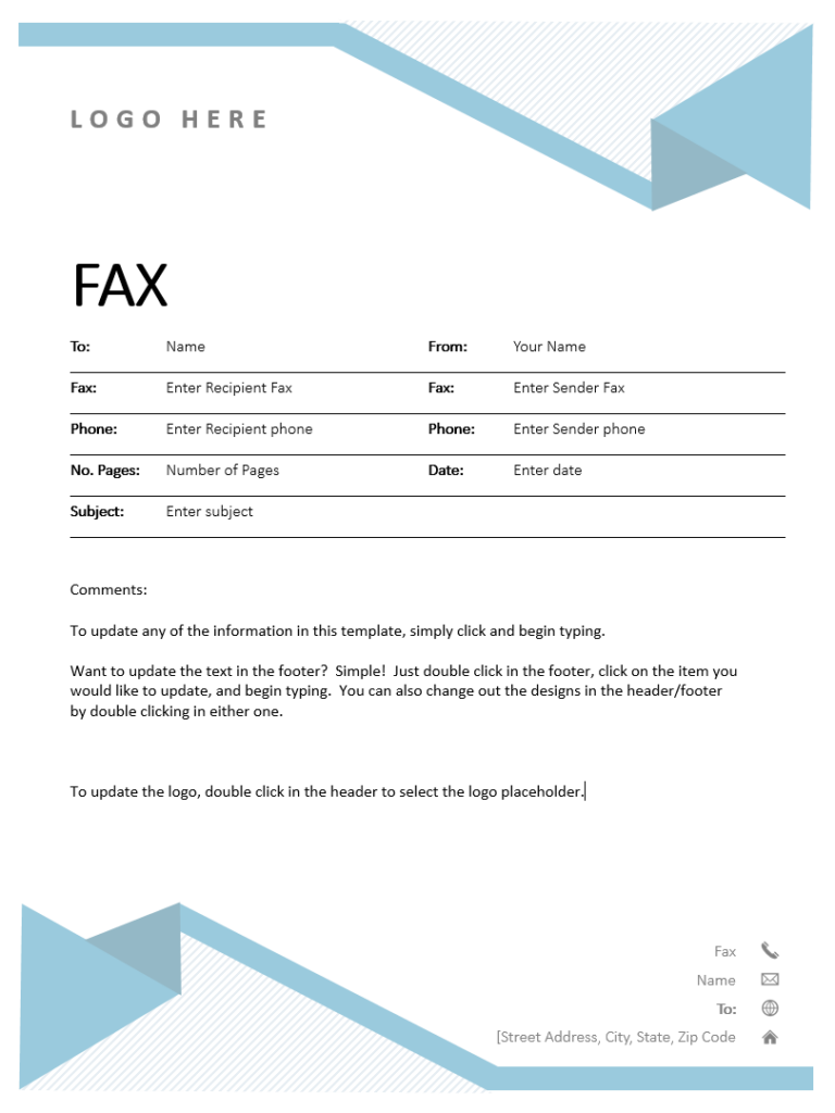 Blank Fax Cover Sheet Template | Free Sheet Templates