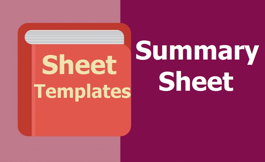 Summarysheet | Free Sheet Templates