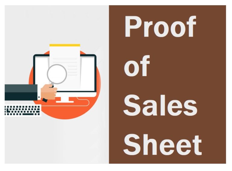 proofofsalessheet | Free Sheet Templates